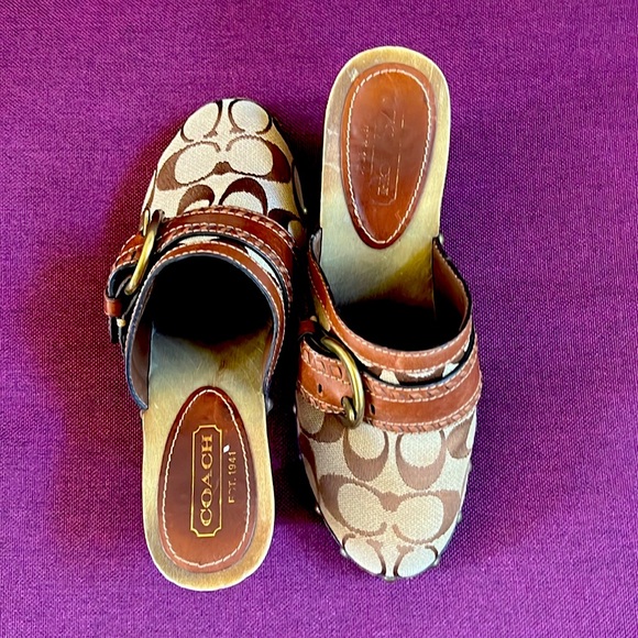 Coach | Shoes | Coach Authentic Vintage 7s Heeled Clogsin Good ...